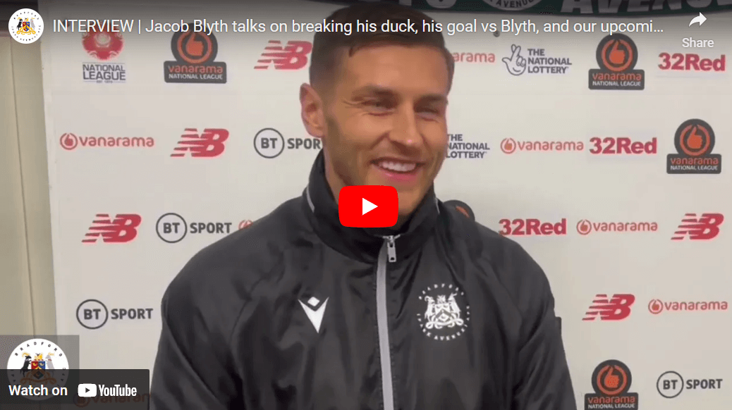 Bradford (Park Avenue) AFC News - INTERVIEW | Jacob Blyth talks on ...
