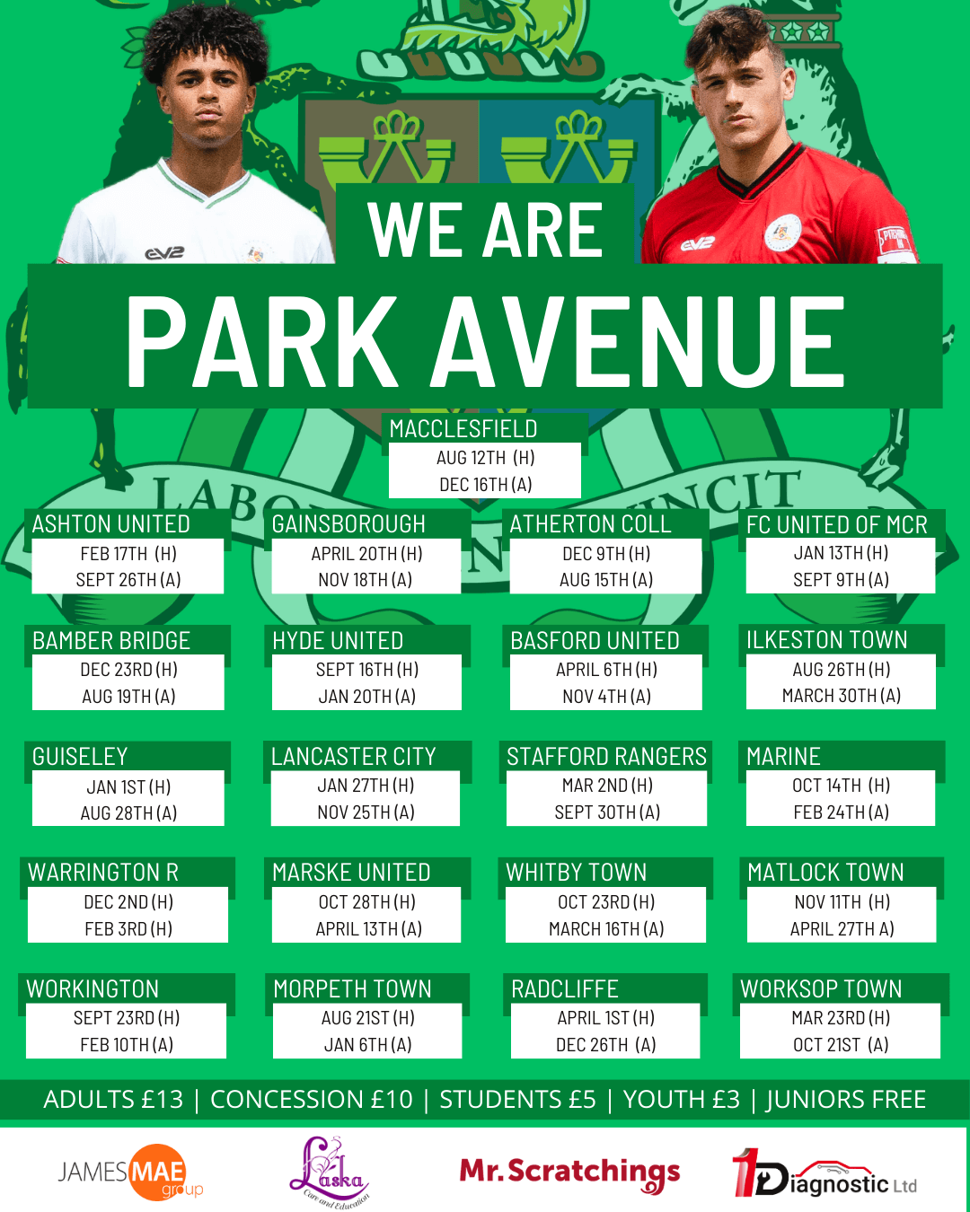 Bradford (Park Avenue) AFC News - 2023/24 FIXTURE POSTER!
