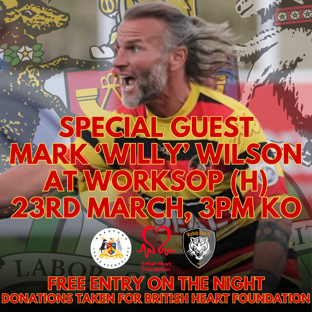 Bradford (Park Avenue) AFC News - AVENUE LEGEND MARK ‘WILLY’ WILSON ...