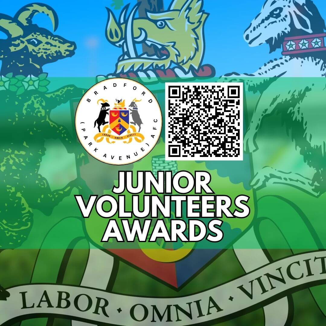 Bradford (Park Avenue) AFC News - Junior Volunteer Awards 2023/24
