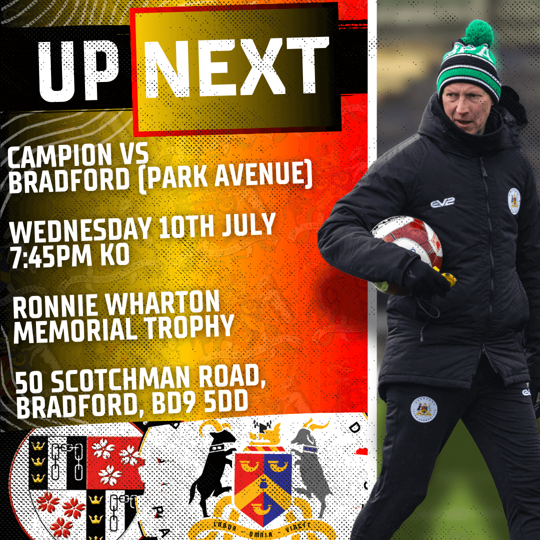 Bradford (Park Avenue) AFC News - UP NEXT – PRE-SEASON FRIENDLY VS ...
