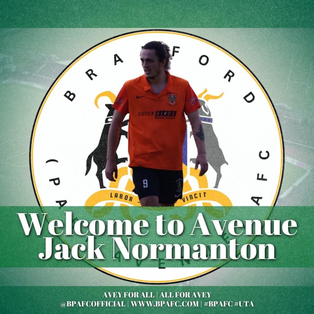 Bradford (Park Avenue) AFC News - Welcome, Jack Normanton